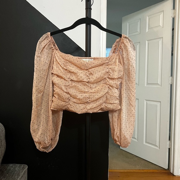 o.vianca | Tops | Rose Chiffon Off The Shoulder | Poshmark